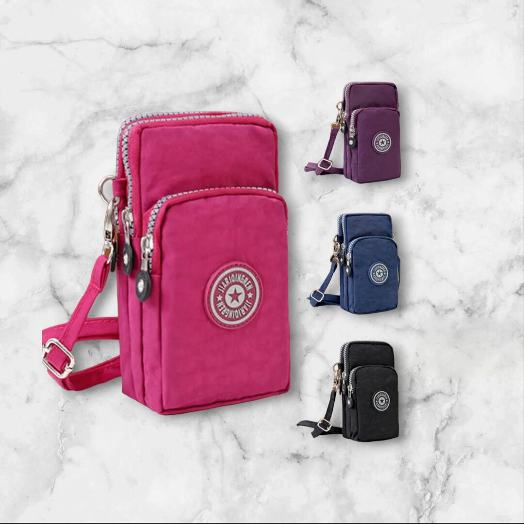 Phone Bag, Handmade Crossbody Smartphone Bag, Passport Bag, Adjustable ...