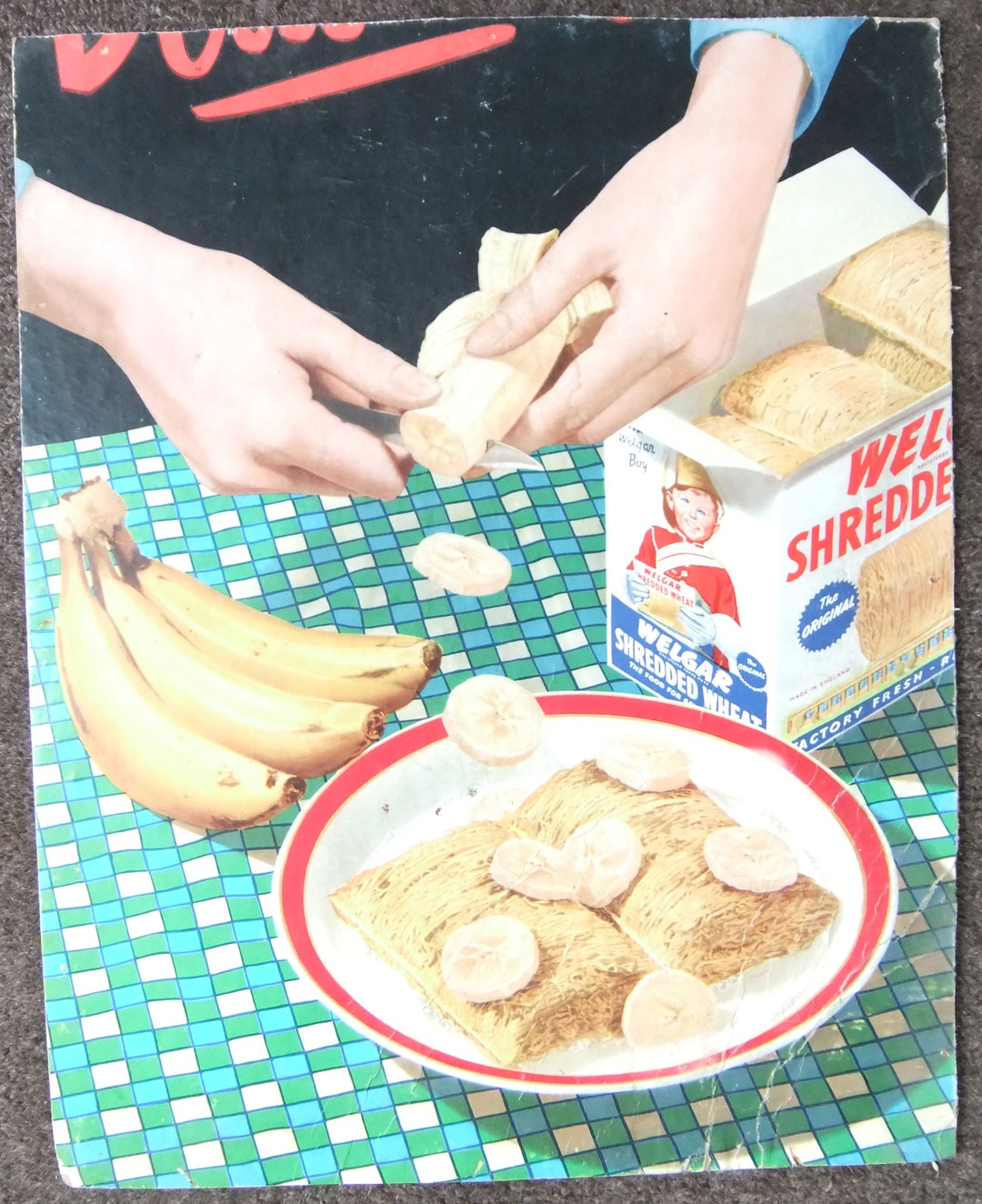Rare Vintage Advertising Poster Welgar Shredded Wheat - Etsy