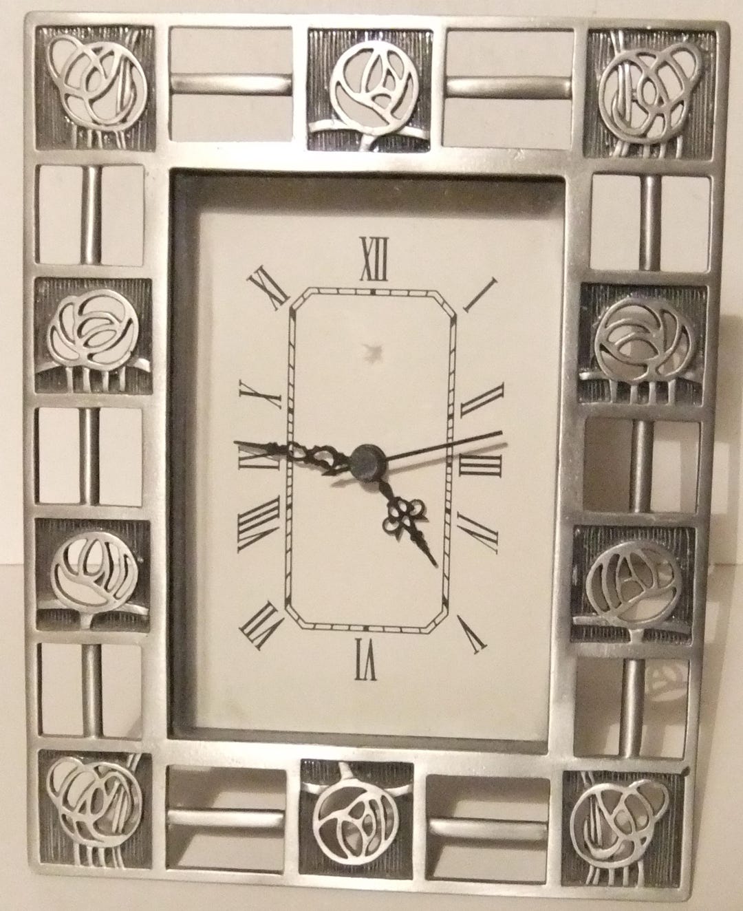 Charles Rennie Mackintosh Inspired Cutwork Metal Clock by Clere ...
