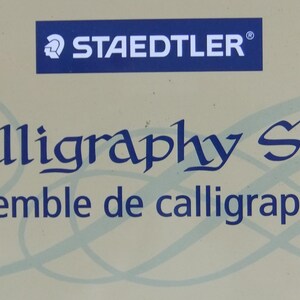 Rare Staedtler Calligraphy Set in Case 4 Pens, 5 Nibs, Some Inks, Pad ...