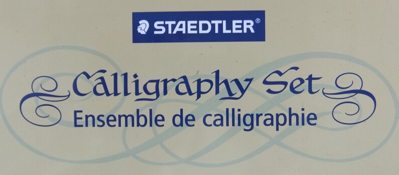 Rare Staedtler Calligraphy Set in Case 4 Pens, 5 Nibs, Some Inks, Pad ...