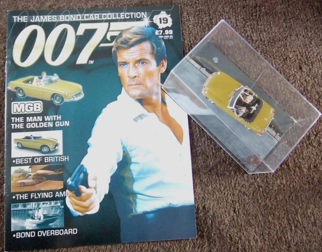 Rare, Officially Licensed James Bond Diecast Model Car & Magazine, MGB ...
