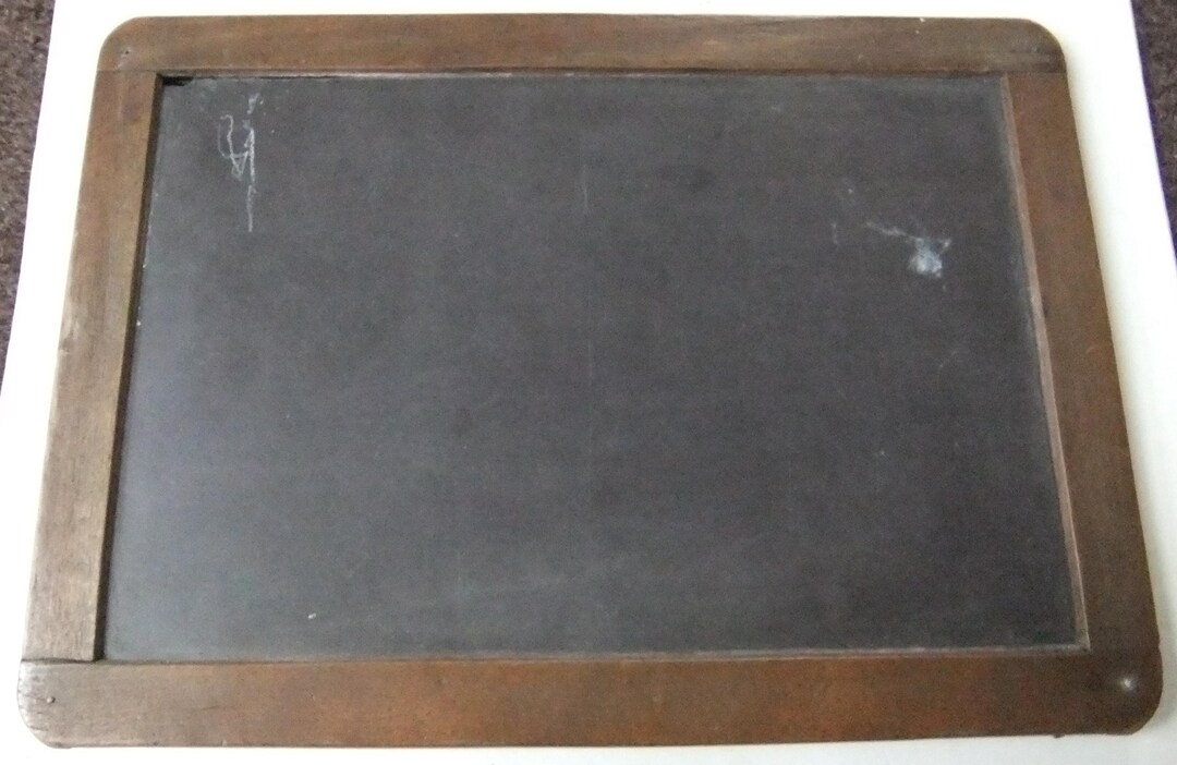 Rare, Antique School Slate Writing Tablet With Wooden Frame, Reliance ...