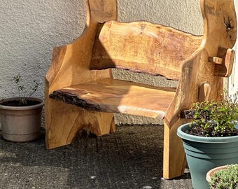 Solid Oak, Live-edge, Garden/ Picnic/ Patio Table and Benches - Etsy UK