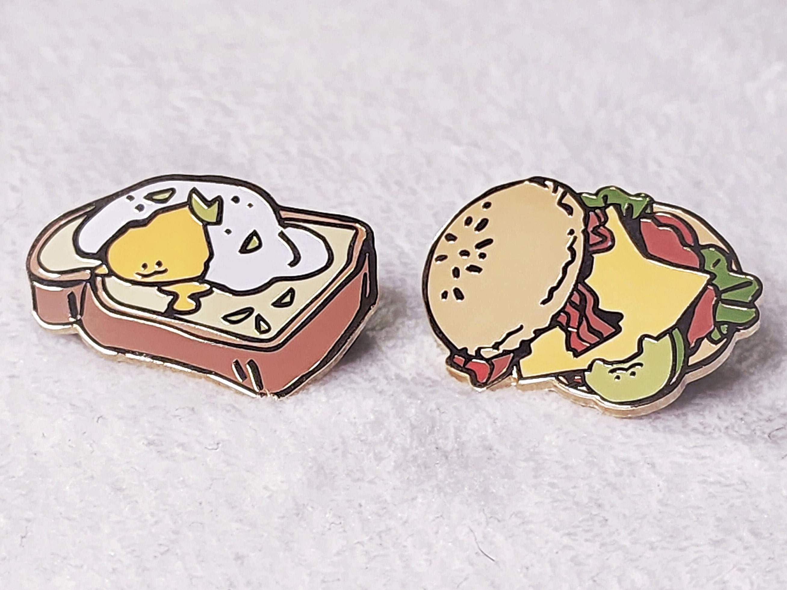 Burger Little Foodies Enamel Pins - Etsy
