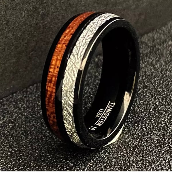 Wood Metal Ring - Etsy