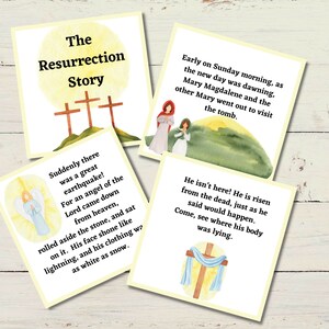 Easter Story Cards Digital Download, Resurrection Story Printable Cards ...