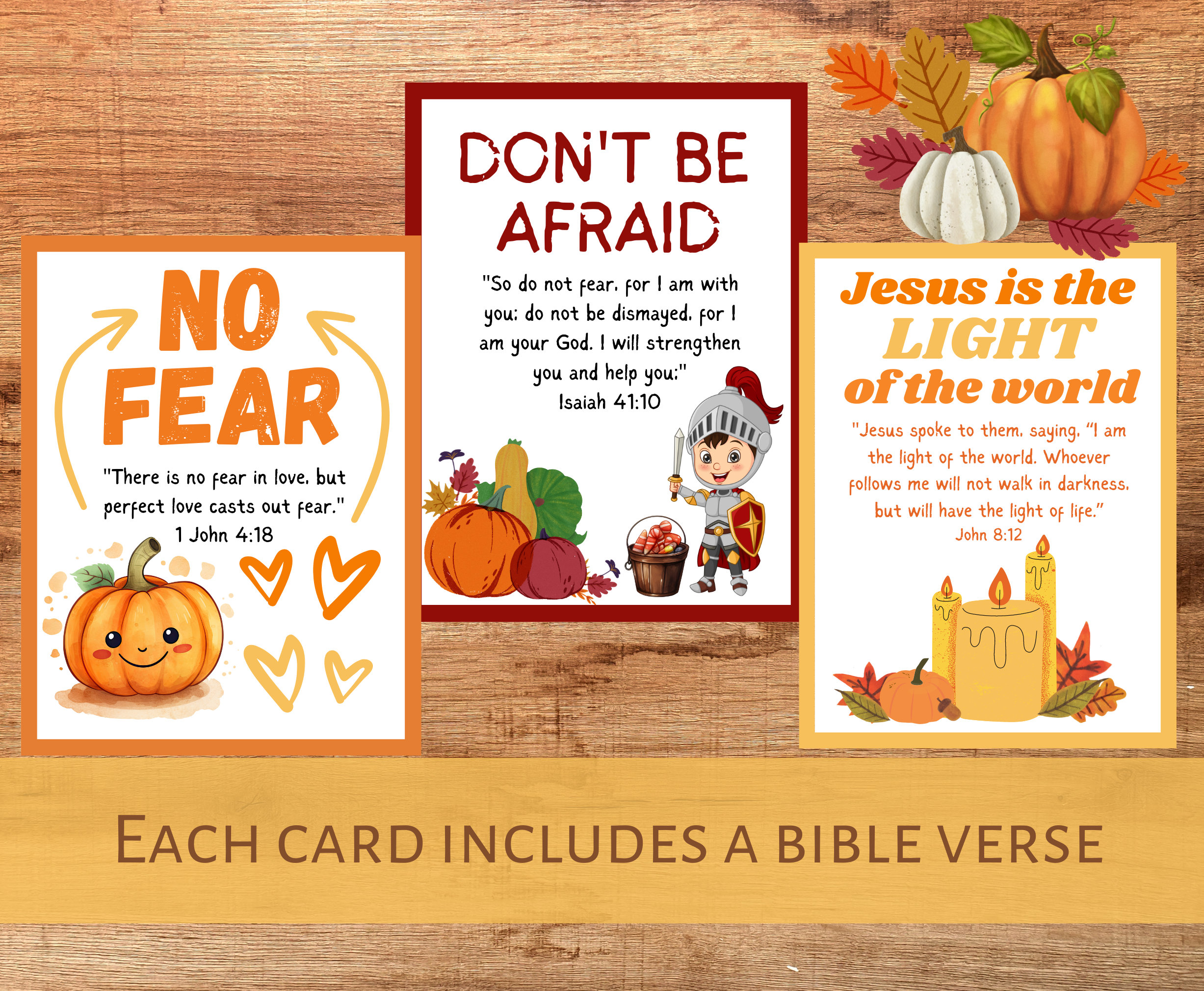 Christian Halloween Tracts Bible Verse Scripture Cards Fall Harvest ...