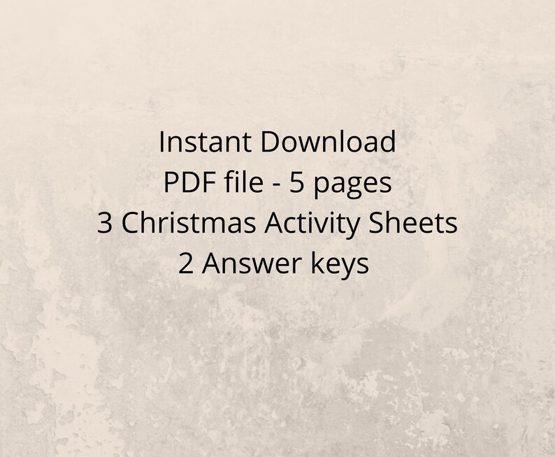 Christmas Bible Activity Sheets Instant Download, Christmas Story ...