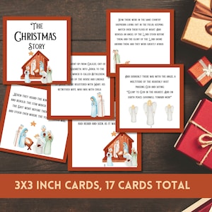 Christmas Story Cards, Nativity Scene Printable Cards, True Account of ...