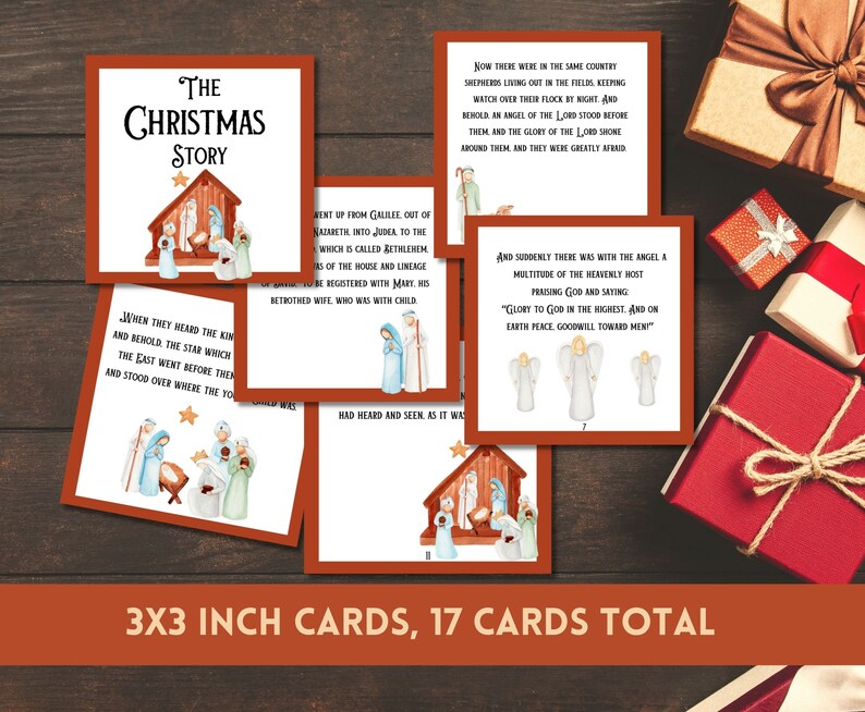 Christmas Story Cards, Nativity Scene Printable Cards, True Account of ...