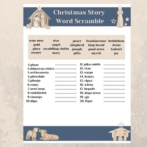 Christmas Bible Activity Sheets Instant Download, Christmas Story ...