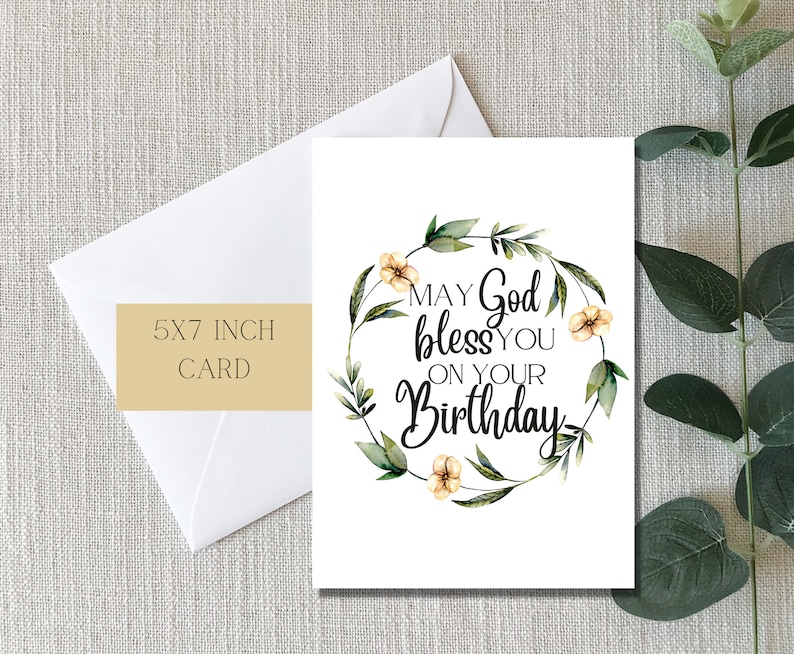Printable Christian Birthday Card, Religious Birthday Card, Instant ...