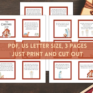 Christmas Story Cards, Nativity Scene Printable Cards, True Account of ...