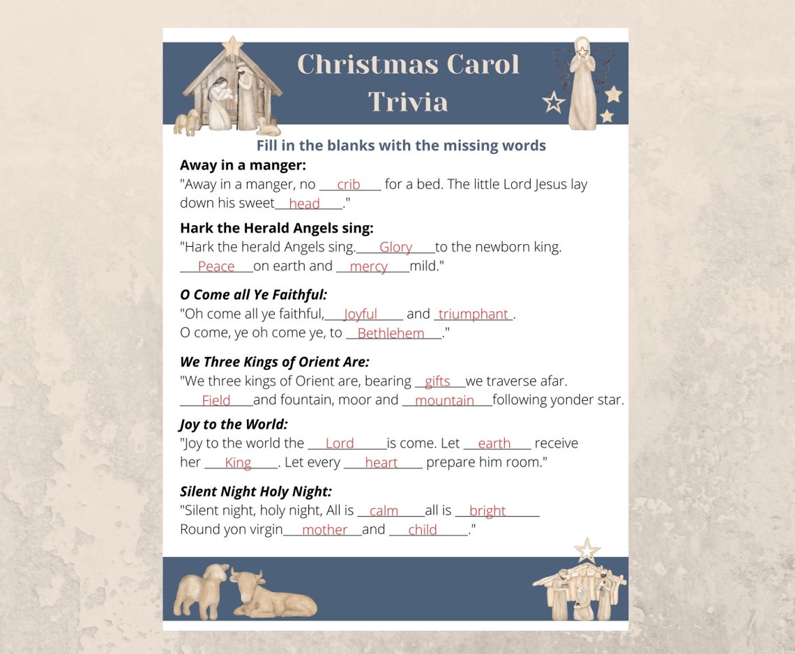 Christmas Bible Activity Sheets Instant Download, Christmas Story ...