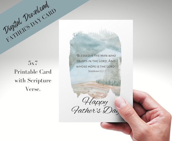 Religious Father's Day Card Digital Download Printable - Etsy