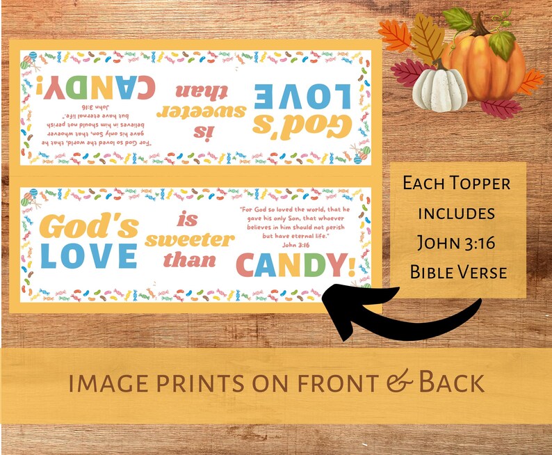 Printable Christian Halloween Bag Toppers, Treat Tracts Harvest ...
