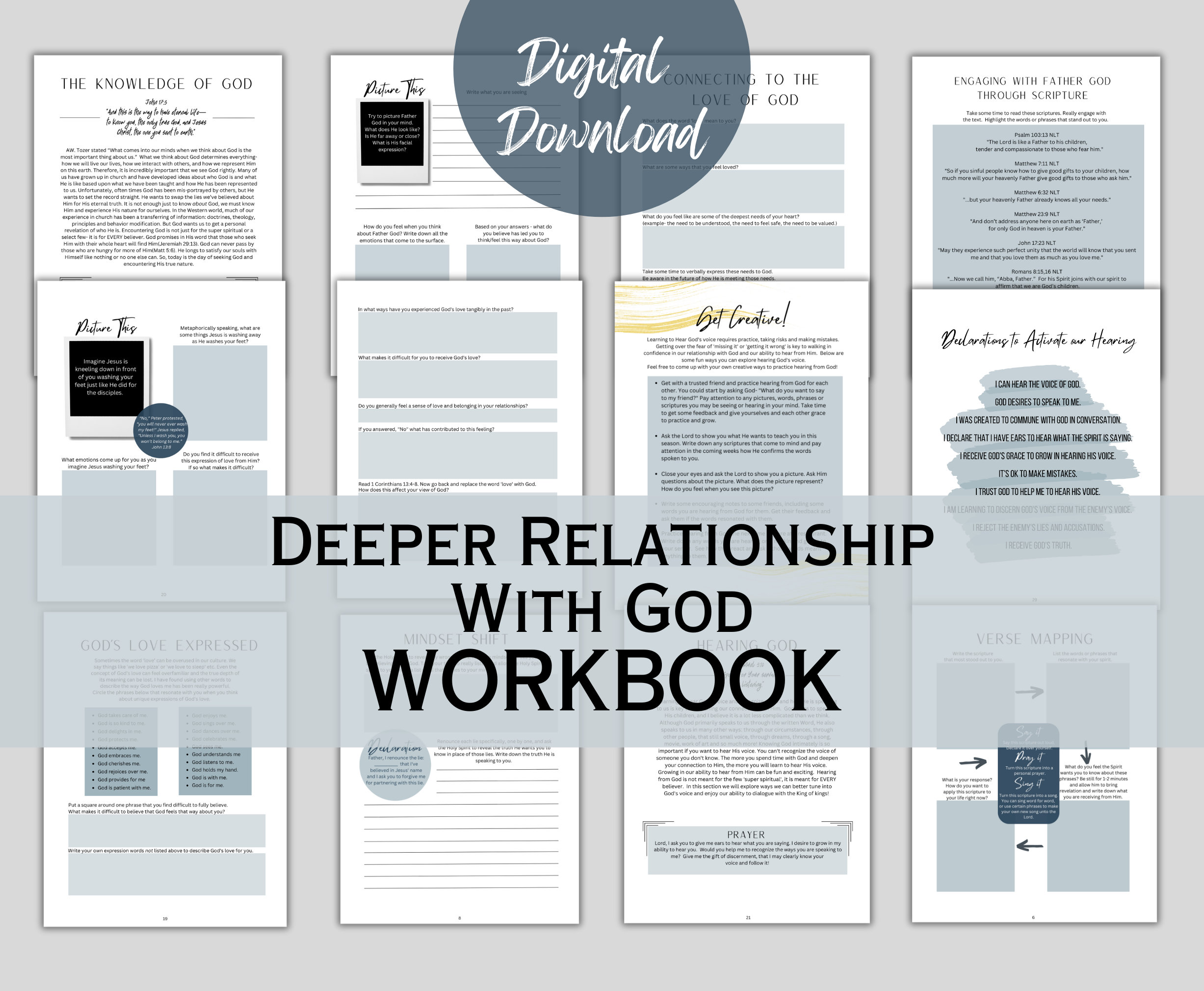 Deeper, Cultivating Deeper Intimacy With God Workbook Christian Devotional Relationship With ...