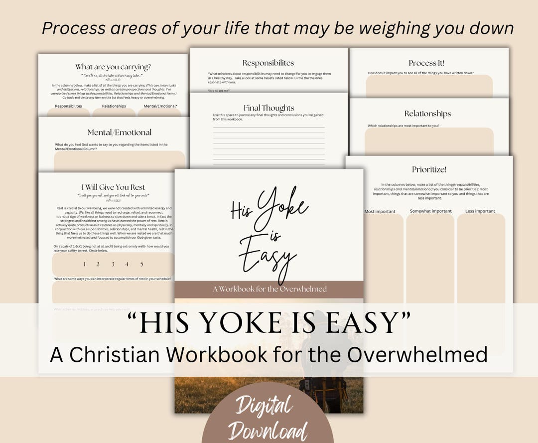 Workbook for the Overwhelmed Christian Resource Bible Study Small Group ...