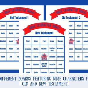 Bible Bingo Game Digital Download, Bible Character Bingo Game Printable ...