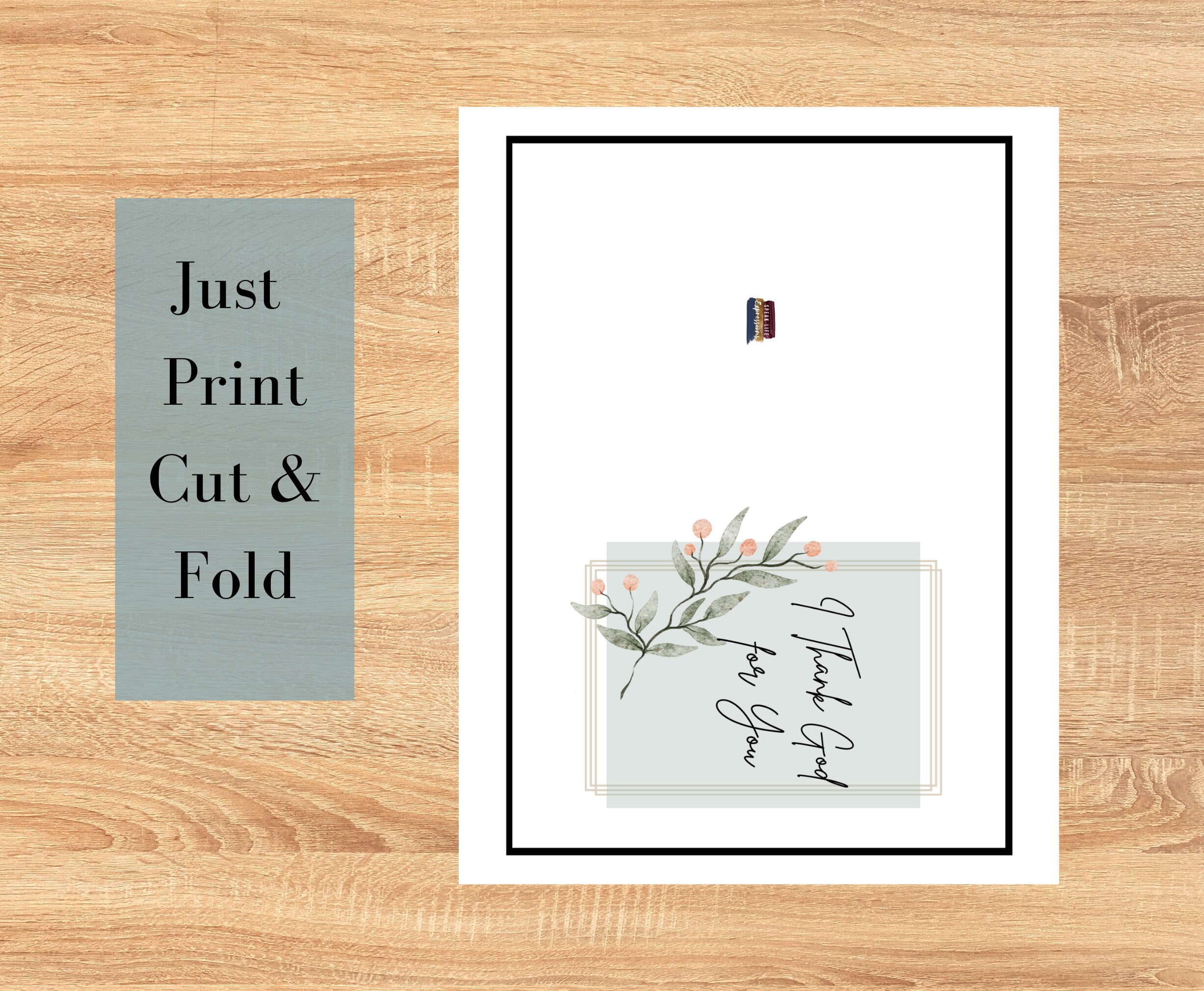 Christian Thank You Card Religious Thank You Card, Printable Greeting ...