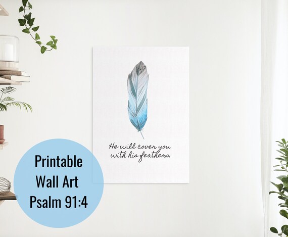 Psalm 91 Scripture Wall Art Instant Download Printable | Etsy