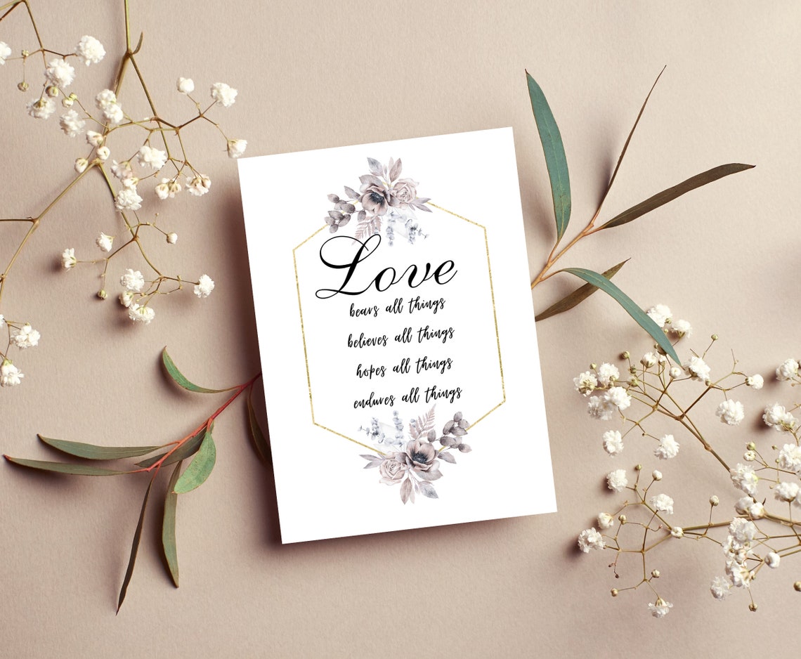 Christian Wedding Card Digital Download, Printable Wedding Card ...