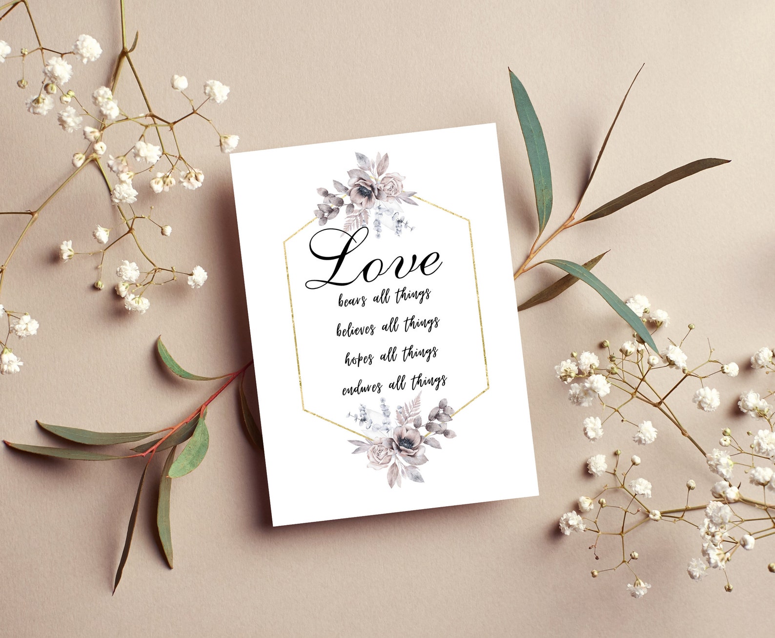 Christian Wedding Card Digital Download, Printable Wedding Card ...