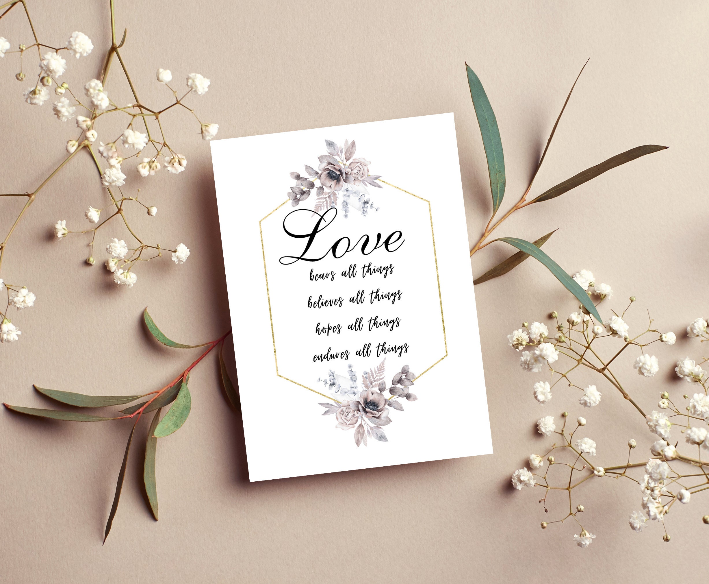 Christian Wedding Card Digital Download, Printable Wedding Card ...