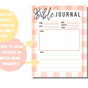 Bible Journaling Pages for Kids Printable, Bible Journal Page Digital ...