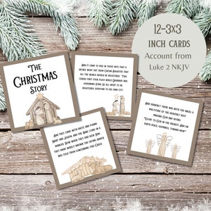 Christmas Story Cards Nativity Scene Instant Download, Printable ...
