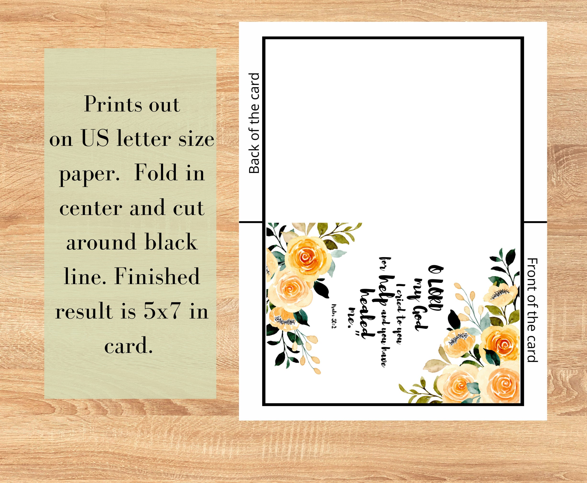 Christian Get Well Soon Card Digital Download, Printable Scripture ...