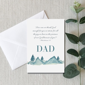 Christian Father's Day Card Digital Download, Printable Father's Day ...
