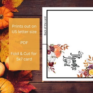 Religious Thanksgiving Greeting Card Instant Download, Give Thanks ...