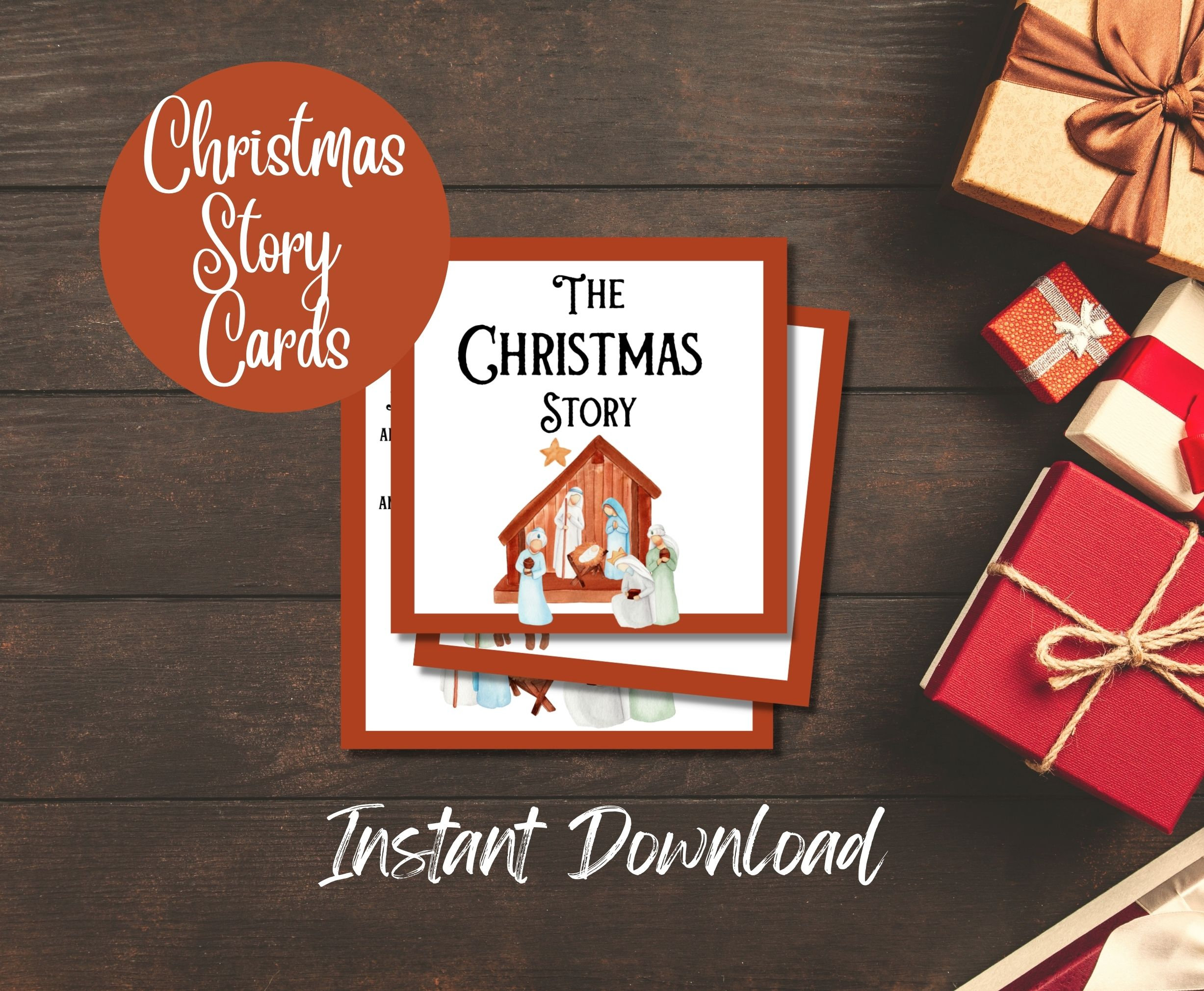 Christmas Story Cards, Nativity Scene Printable Cards, True Account of ...