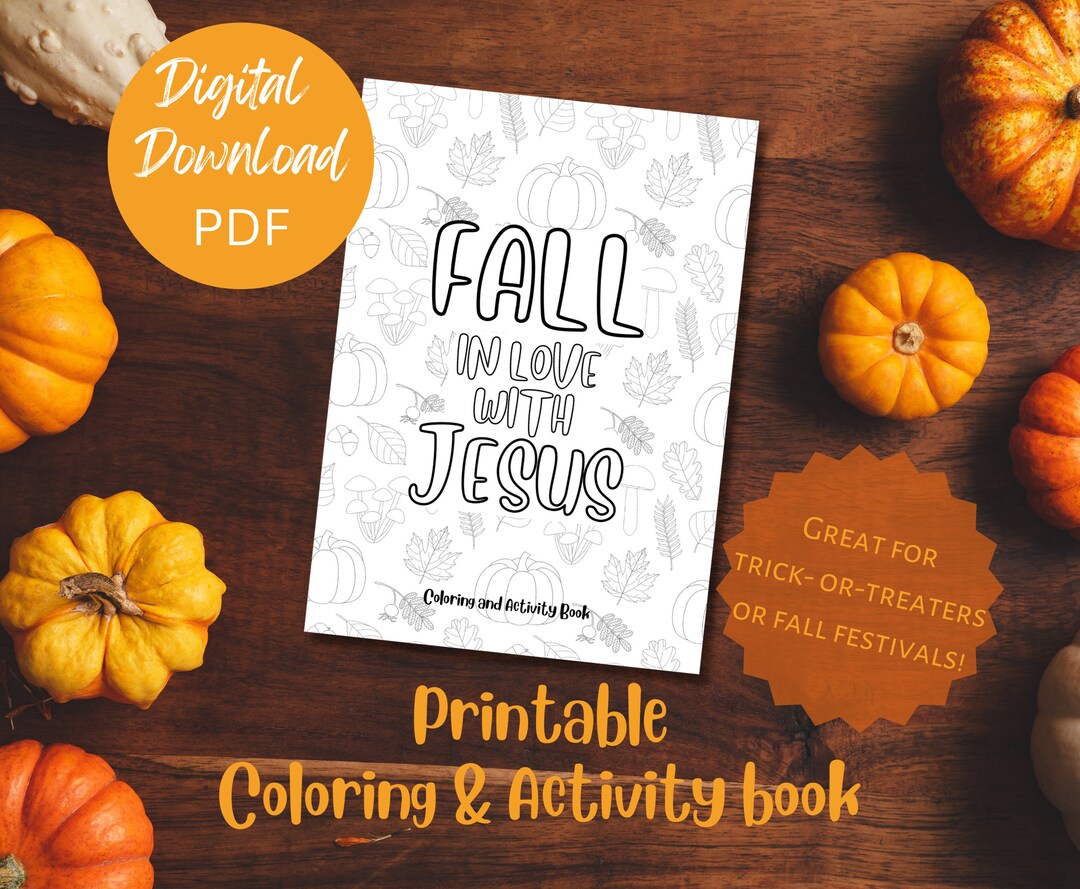 Printable Christian Coloring Activity Book Fall Festival Trick or Treat ...