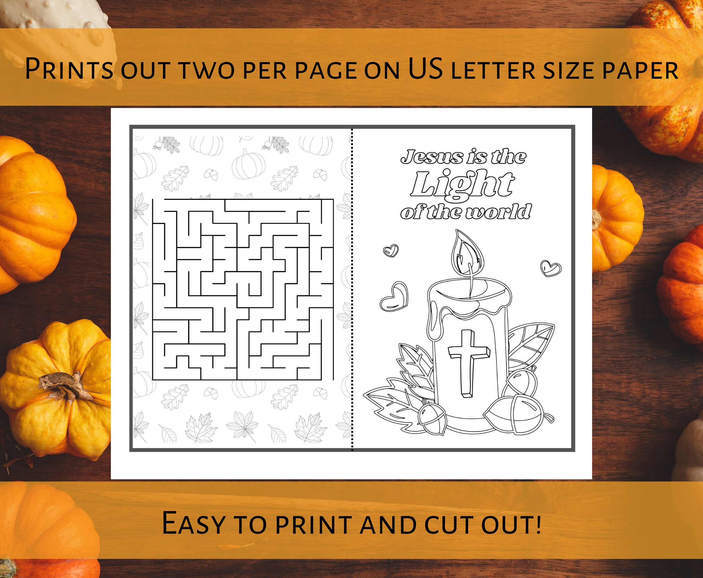 Printable Christian Coloring Activity Book Fall Festival Trick or Treat ...