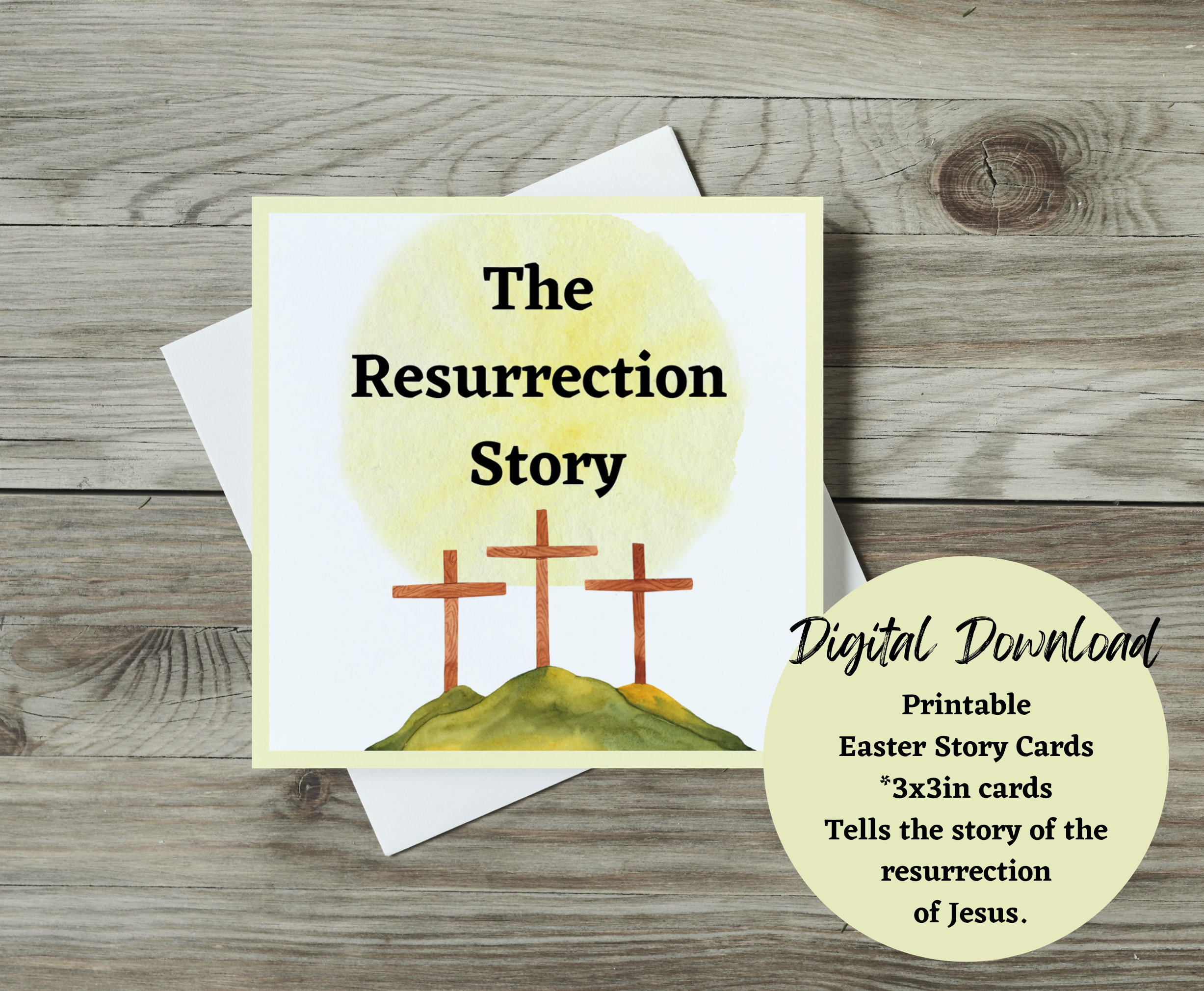 Easter Story Cards Digital Download, Resurrection Story Printable Cards ...