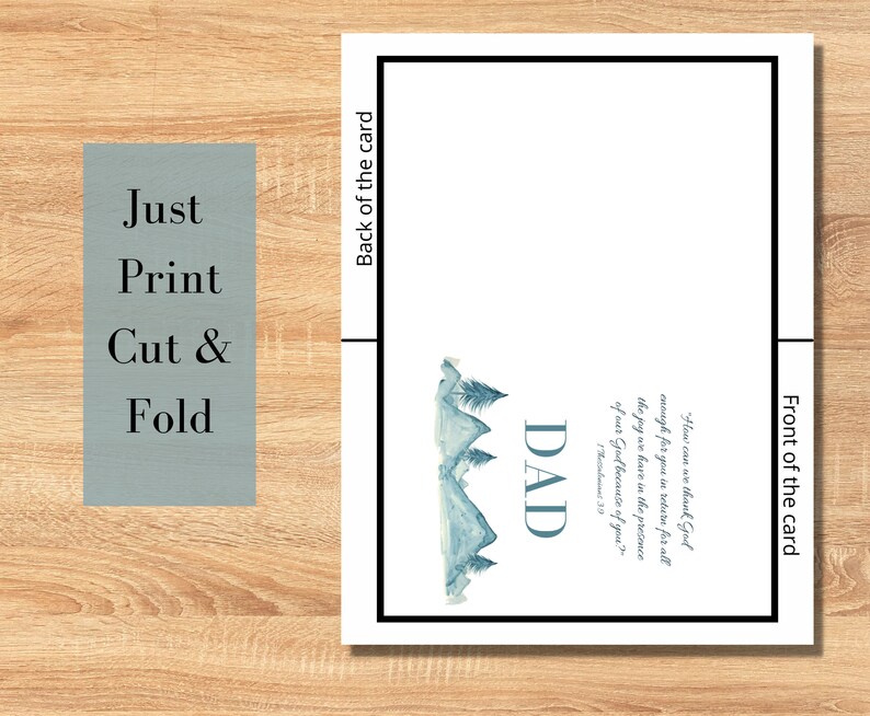 Christian Father's Day Card Digital Download, Printable Father's Day ...