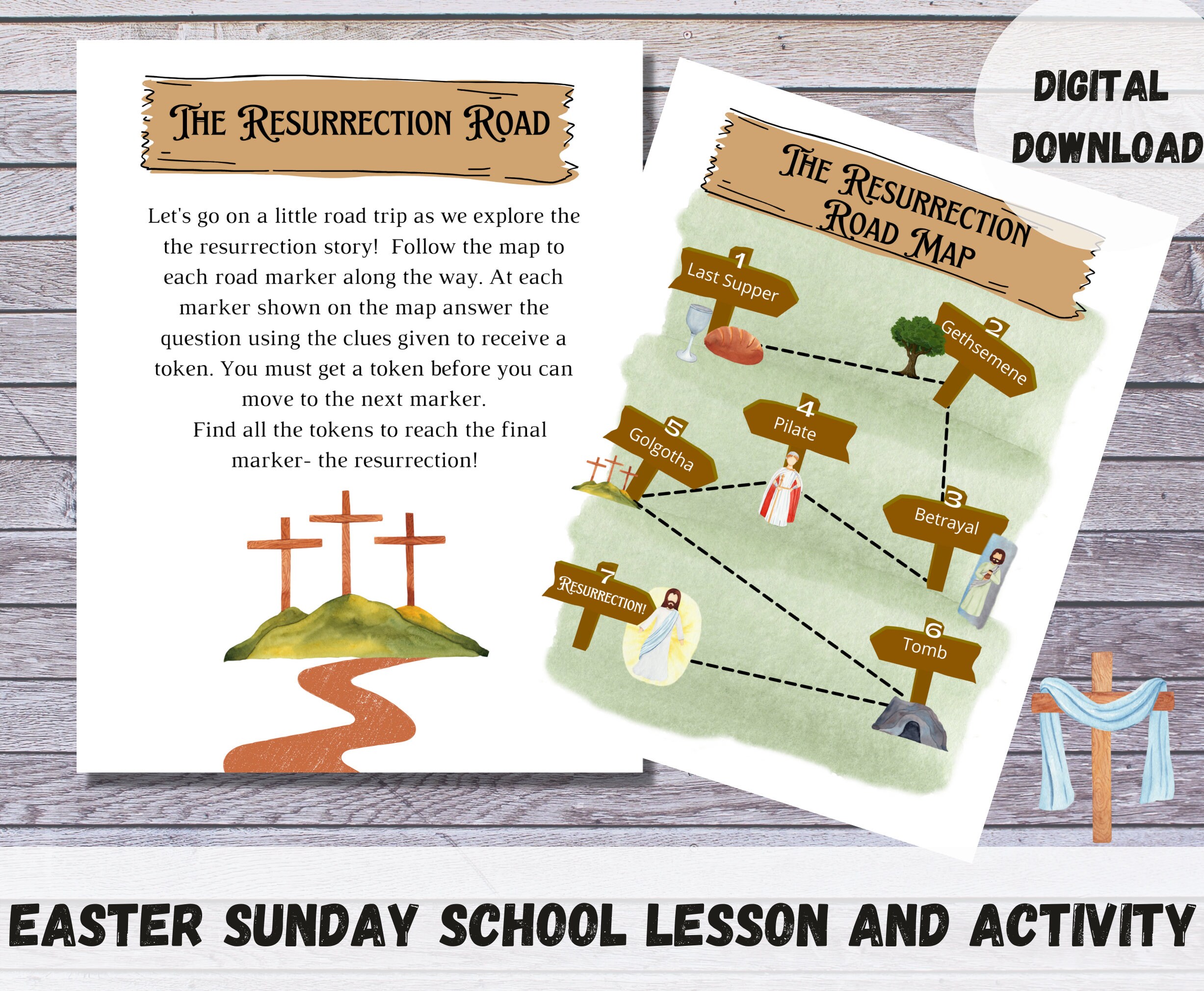 Easter Printable Sunday School Material, Resurrection Road Church ...