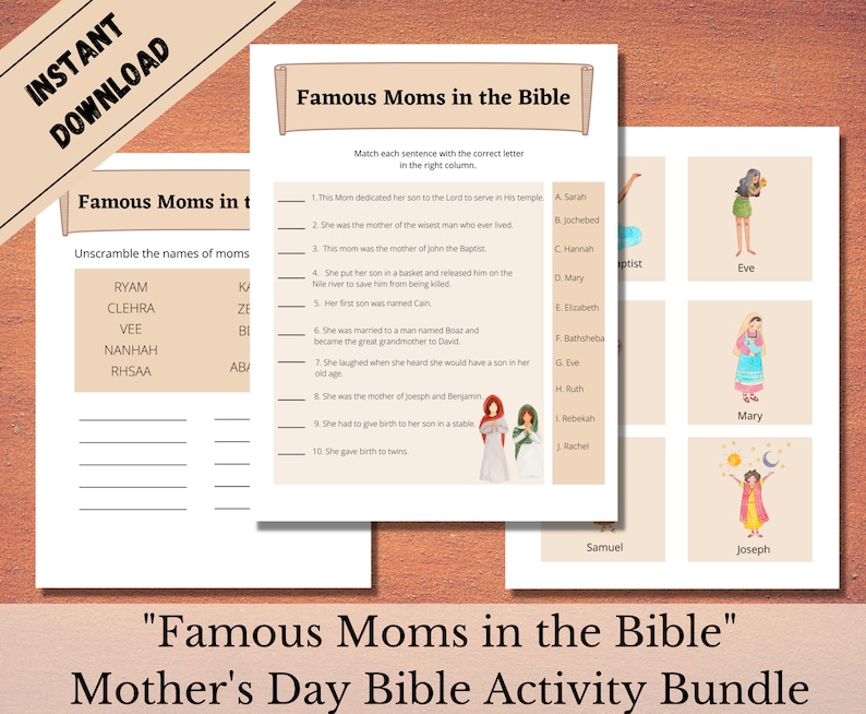 Mother's Day Activity Bundle Instant Download, Printable Worksheets for ...