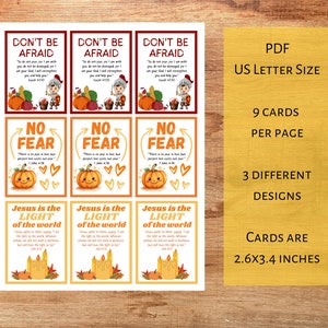 Christian Halloween Tracts Bible Verse Scripture Cards Fall Harvest ...