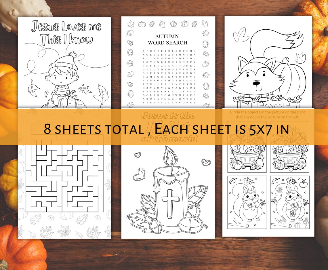 Printable Christian Coloring Activity Book Fall Festival Trick or Treat ...
