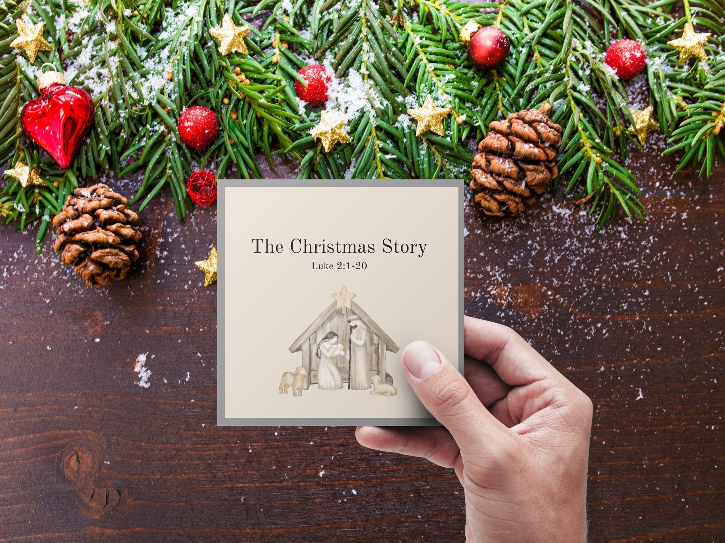 Christmas Story Cards, Instant Download, Christmas Bible Story Cards ...