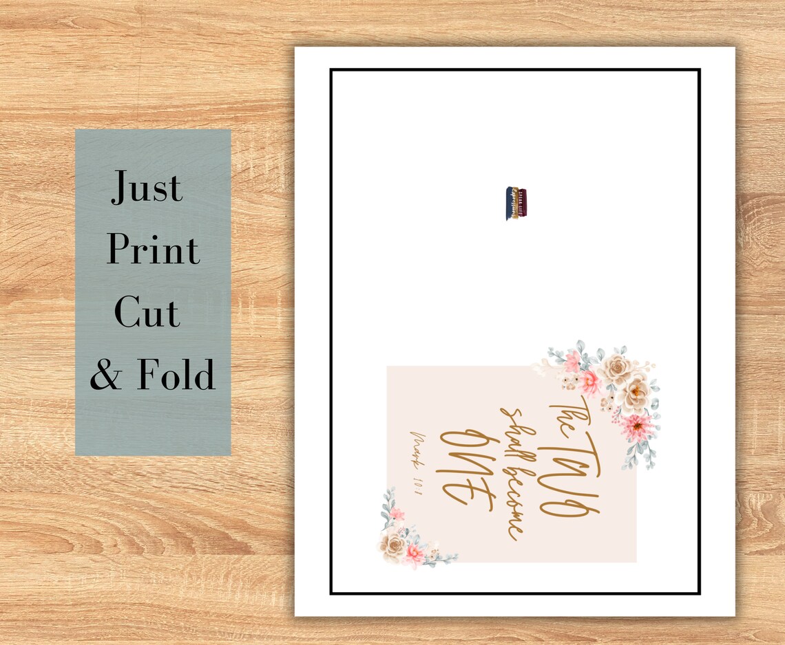 Christian Wedding Card, Printable Scripture Digital Instant Download Bible Verse Christian ...