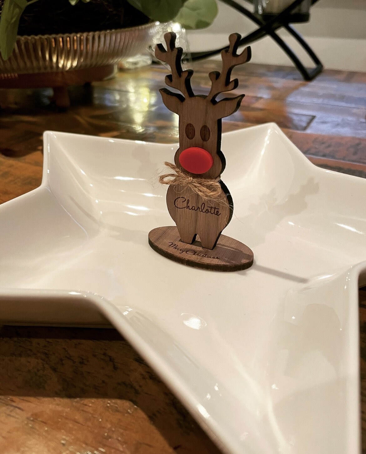 Personalised Table Name Placements, Christmas Decorations, Personalised ...