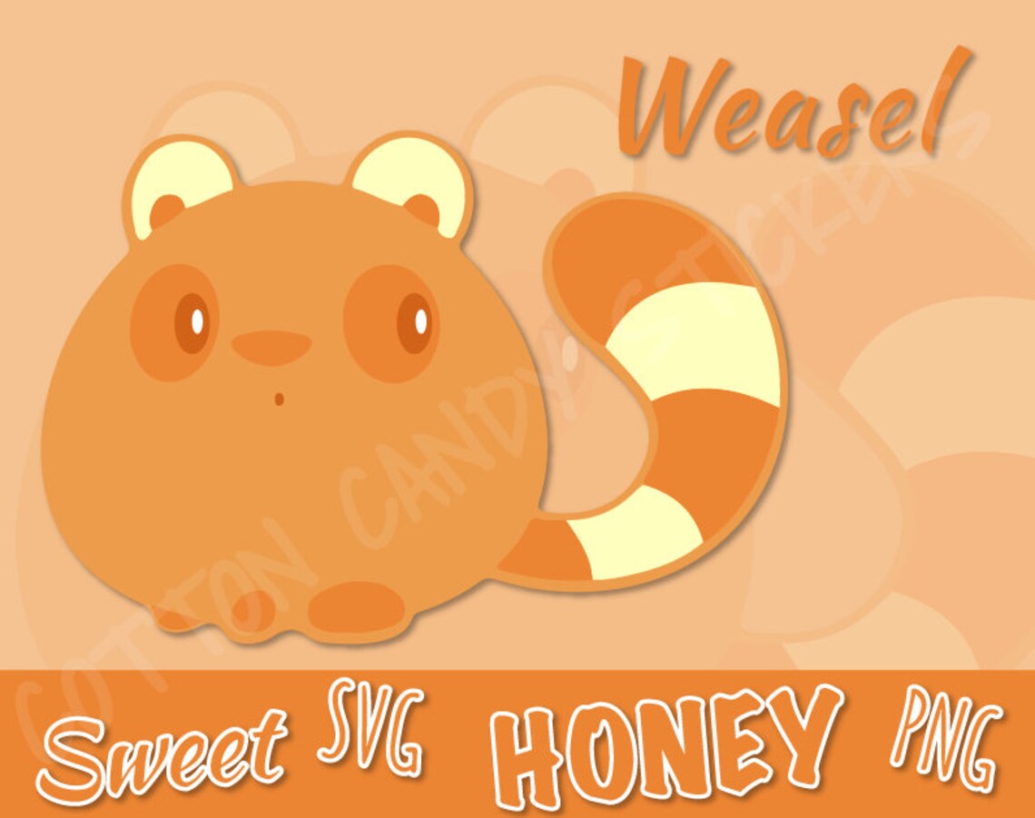 Weasel SVG Chibi Weasel PNG Layered Silhouette Print | Etsy