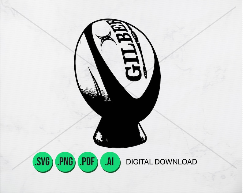 Rugby Ball Clipart SVG Vector, Vector Illustration, Instant Download ...