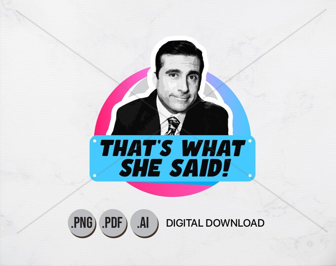 Michael Scott - the Office Silhouette, Clipart, Decal, Vector- Digital ...