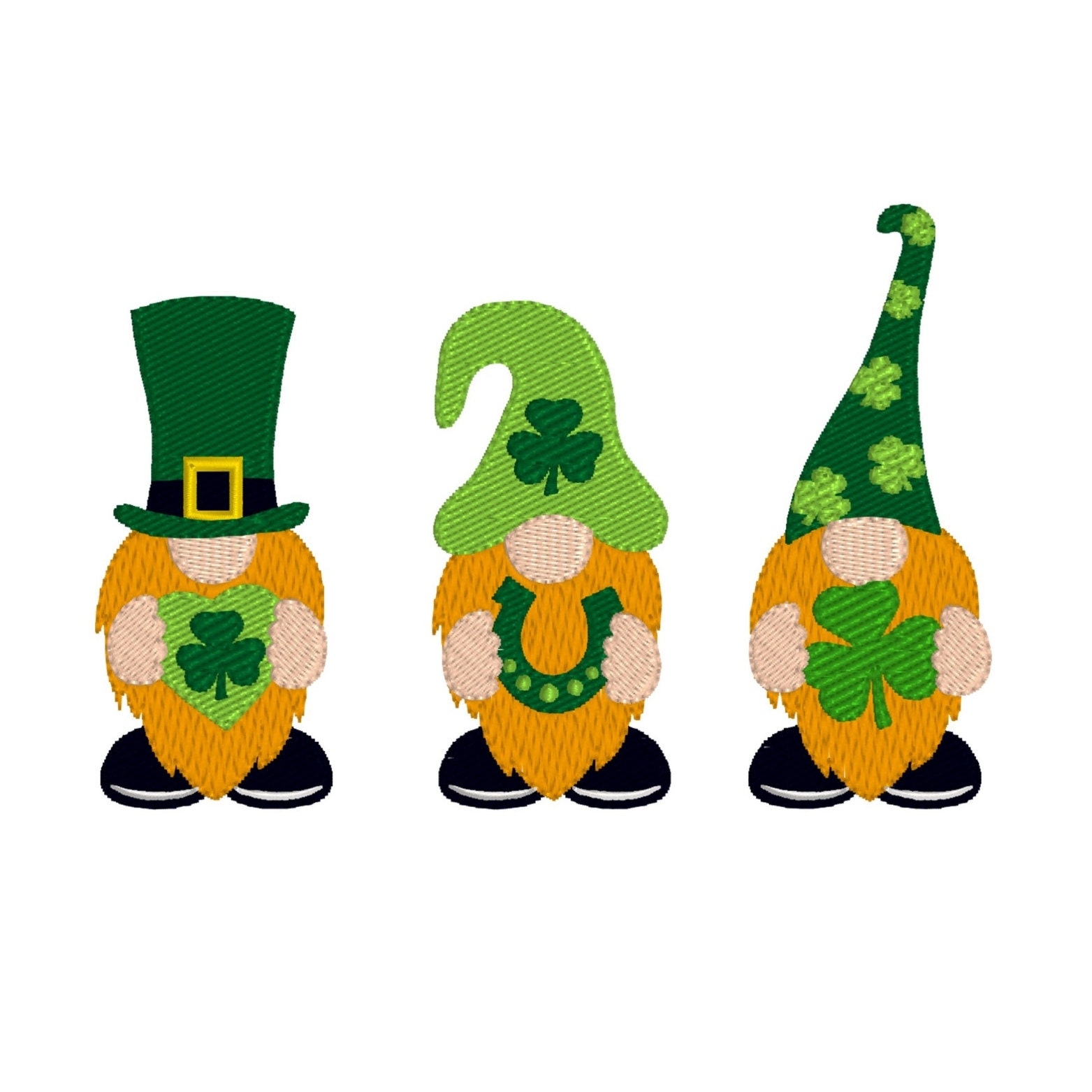 St Patrick's Day Gnome Embroidery Designs, St Patrick's Day Embroidery ...